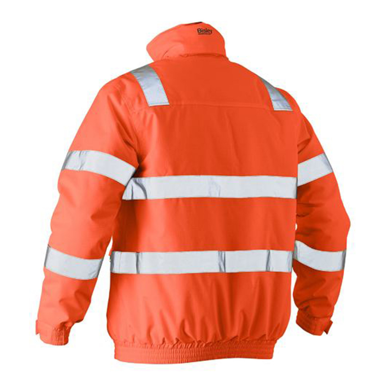 Bisley Taped Hi Vis Wet Weather Bomber Jacket with Hood