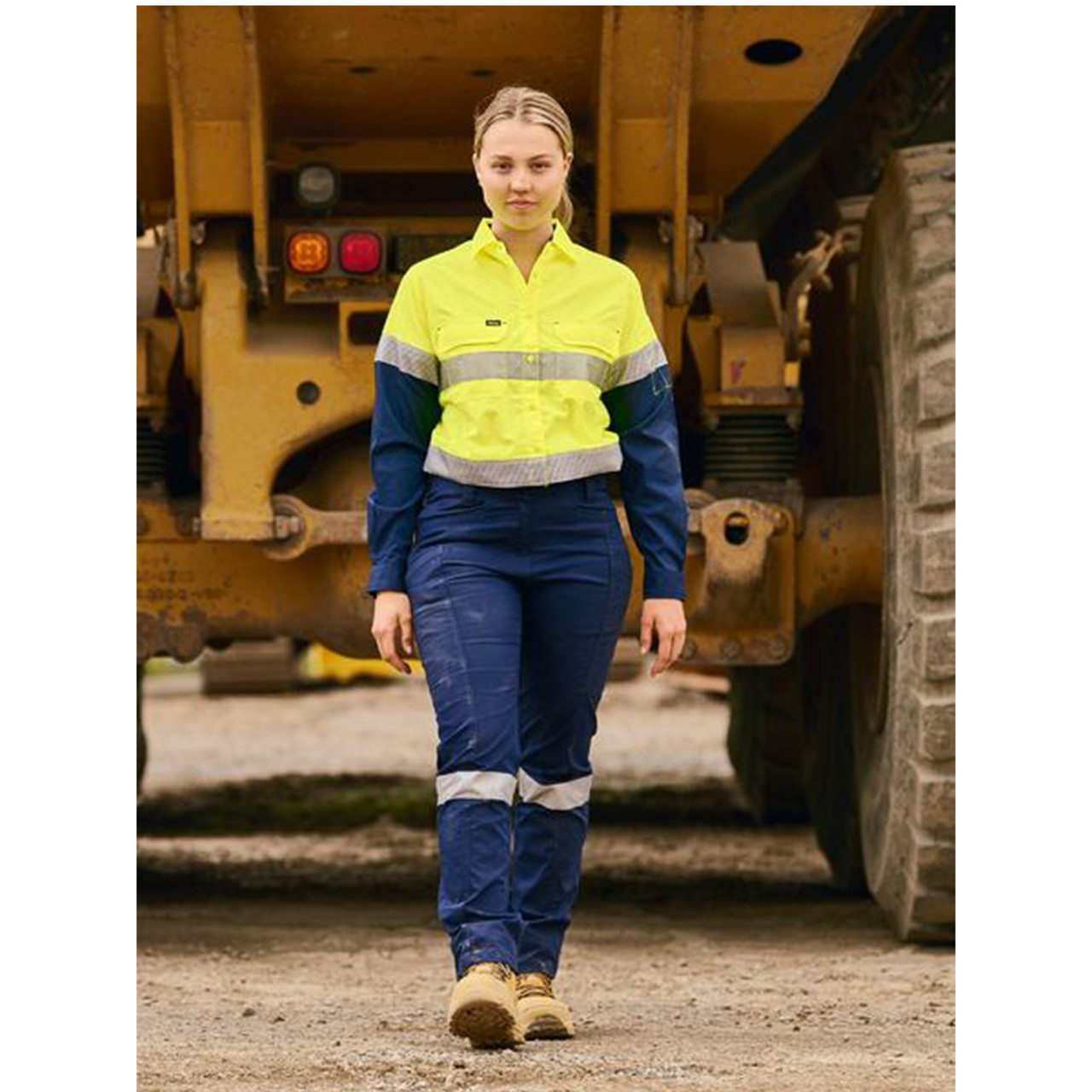 Bisley Womens X Airflow Hi Vis Taped Stretch Ripstop Shirt | Shop Work ...