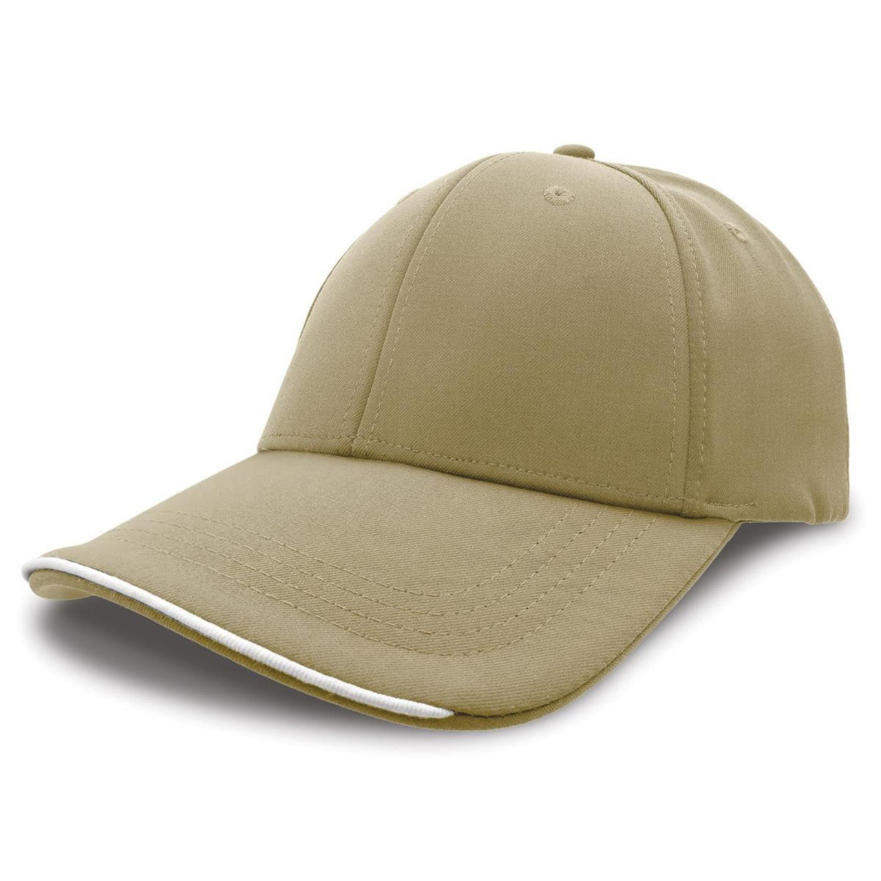 Plain Poly Baseball Cap - Contrast Piping | Blank Clothing Australia