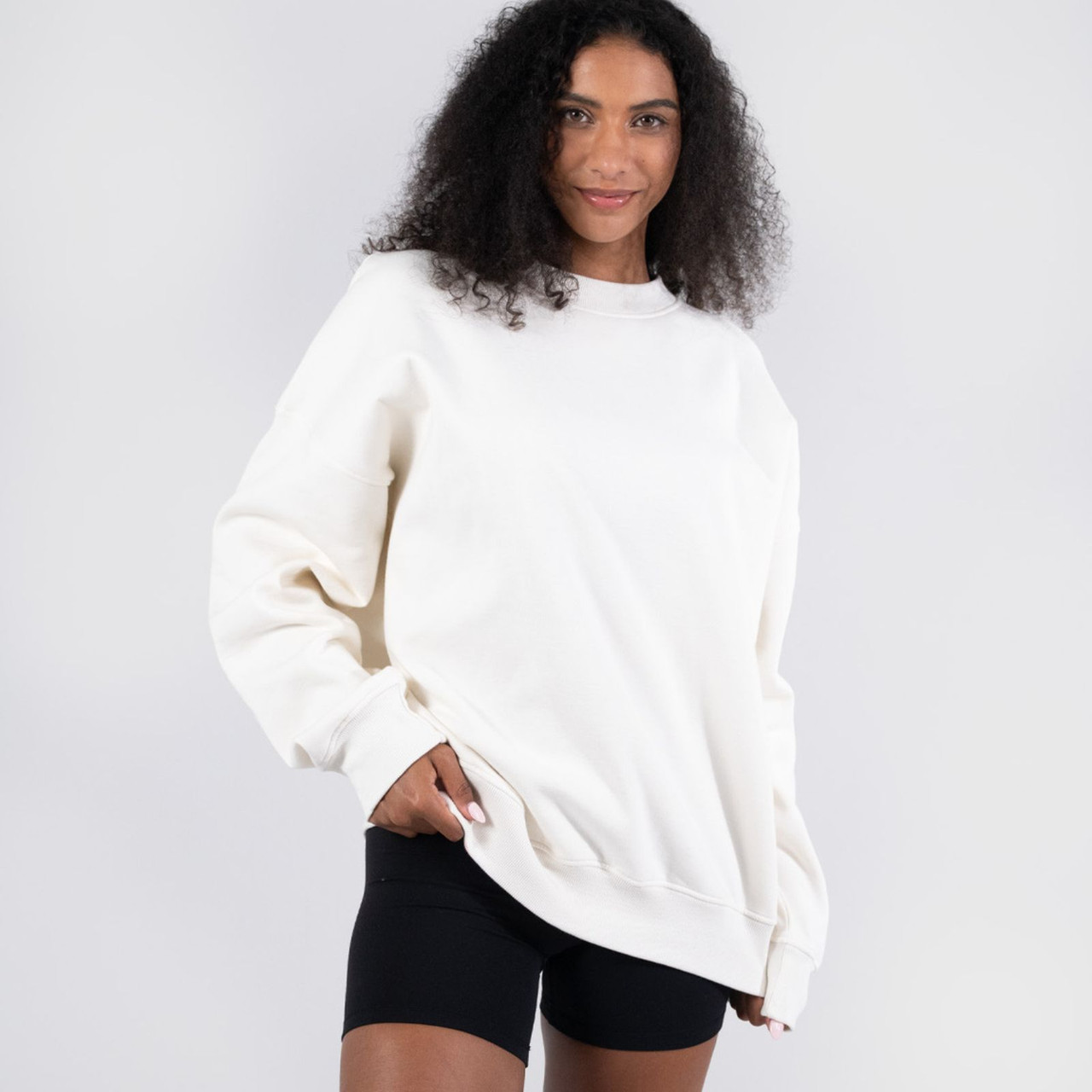Unisex Oversize Easy Fit Crew Neck Sweater | Blank Clothing