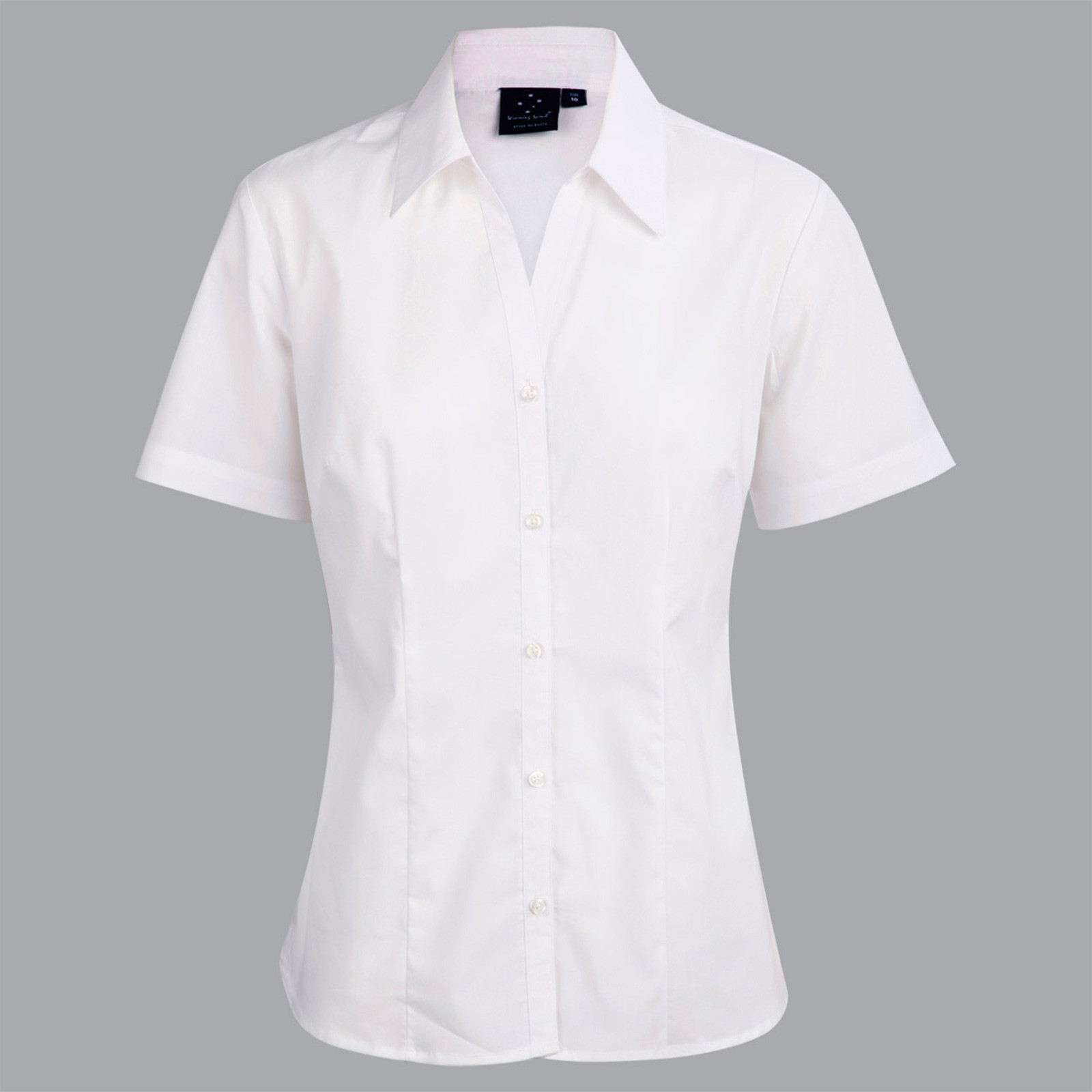 Ladies Wrinkle-Resistant Short Sleeve Shirt | Blank Clothing