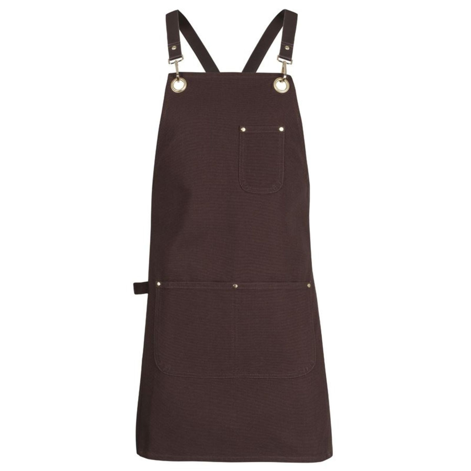Brass Eyelet Canvas Apron with PU Strap | Blank Clothing Australia