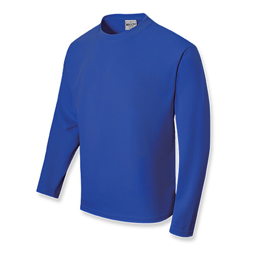Adults Unisex Plain Polyester Long Sleeve Active TShirts | Wholesale ...