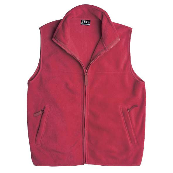 plain polar vest | mens Red M