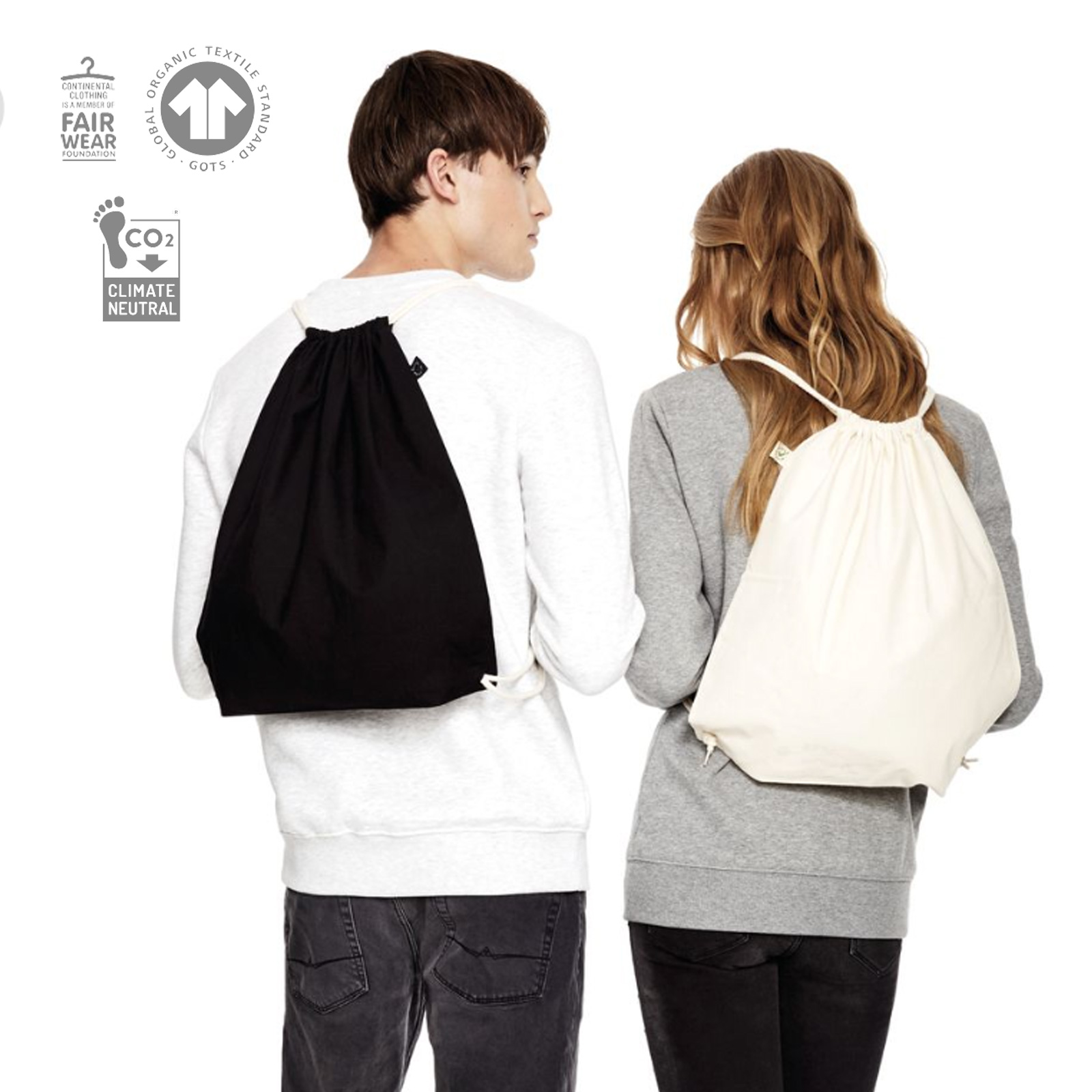 organic Drawstring tote bag | eco fair trade | blank bags & totes ...