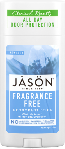 Jason Fragrance Free Pure Natural Deodorant Stick | Bath & Unwind ...