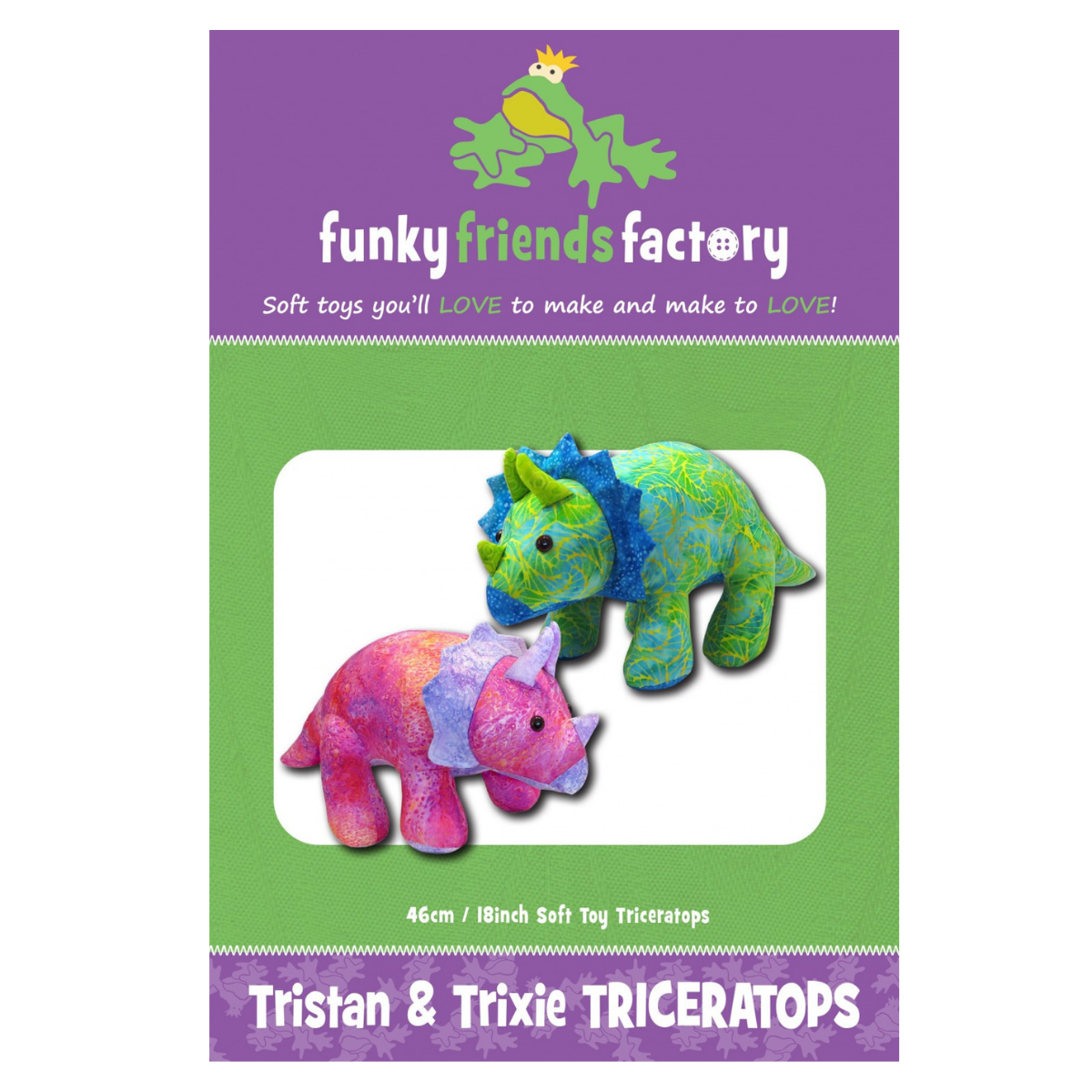 Trixie & Tristan Triceratops by Funky Friends Factory