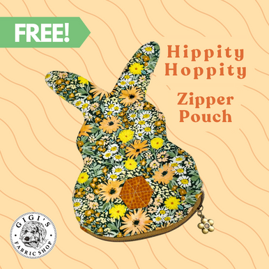 FREE Hippity Hoppity Zipper Pouch PDF Pattern (Printable PDF) - Juki ...