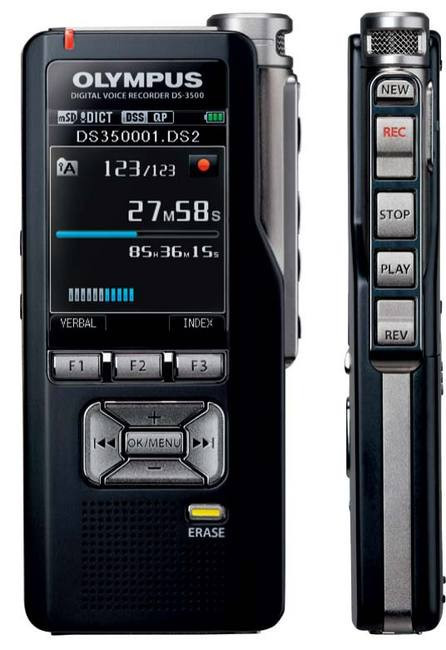 Olympus DS-3500 Digital Voice Recorder (Professional Dictation, USB ...