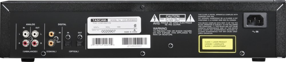 TASCAM CD-RW900SL Slot-Loading CD Recorder – Professional Audio CD ...