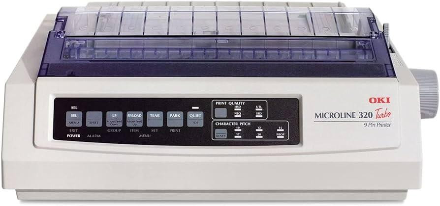 OKI Microline 320 Turbo Dot-Matrix Printer – 9-Pin Narrow Carriage, 435 ...