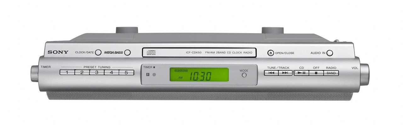 Sony ICFCDK50 Under Cabinet Kitchen CD Clock Radio