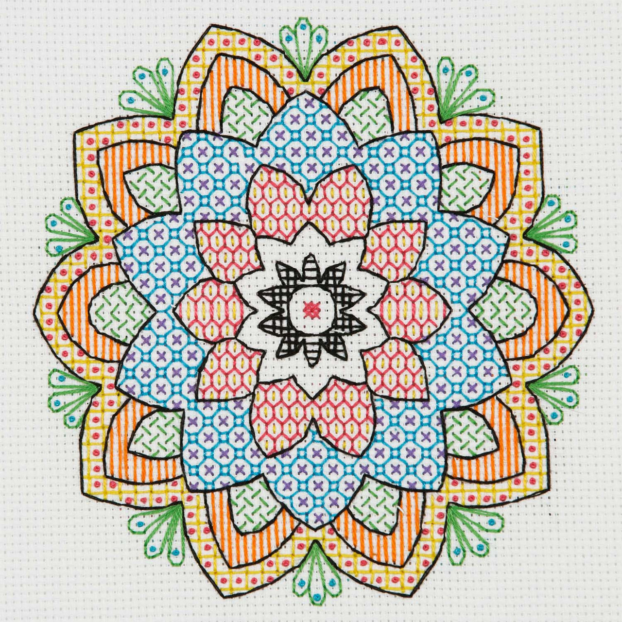 Zenbroidery - Cubist Cotton Fabric - MariesCrossStitch.co.uk
