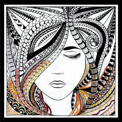 Zenbroidery - Woman Cotton Fabric - MariesCrossStitch.co.uk
