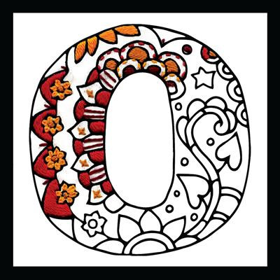 Zenbroidery - Letter O EMBROIDERY KIT By Design Works ...