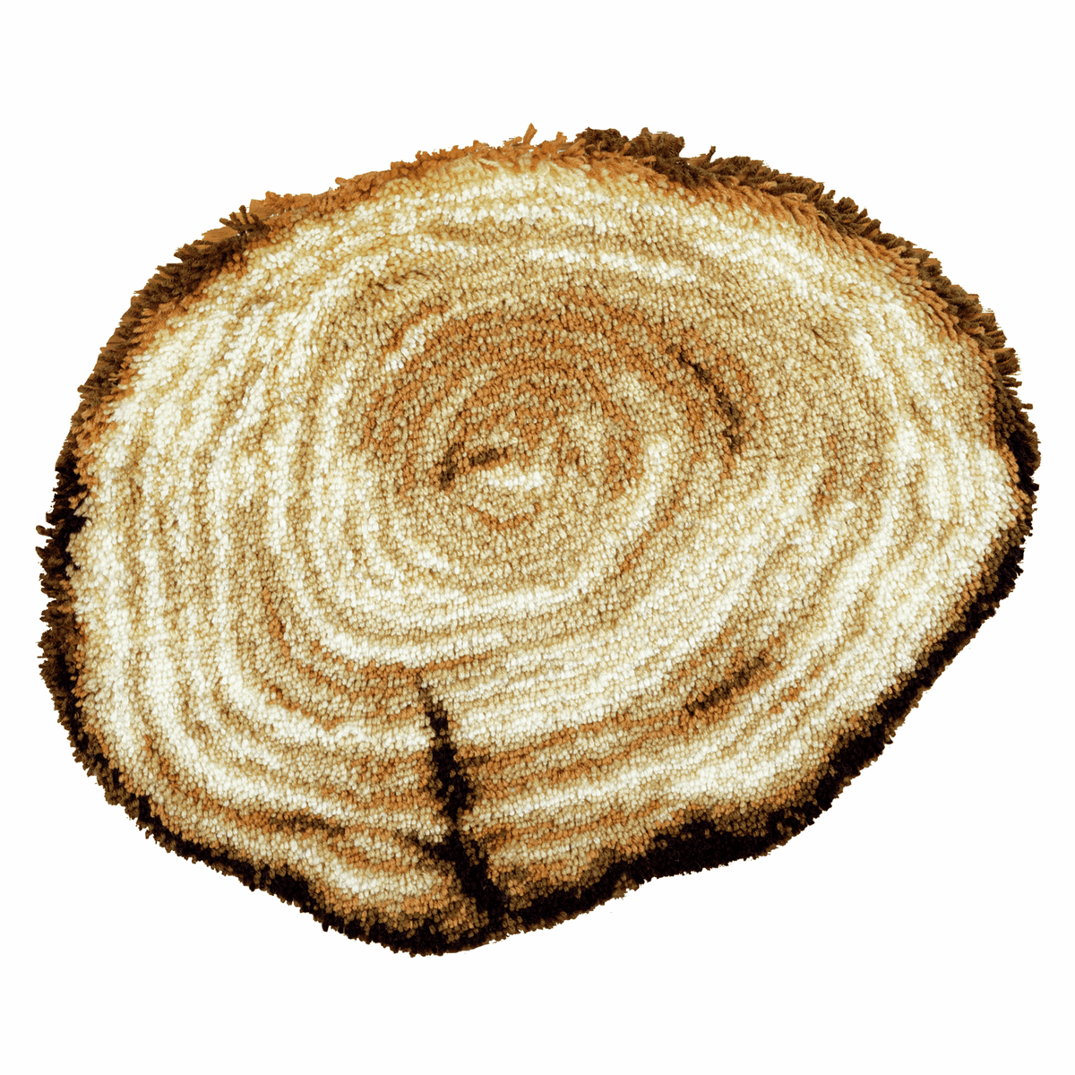 Latch Hook Kit: Shaped Rug: Tree Stump by Vervaco - MariesCrossStitch.co.uk