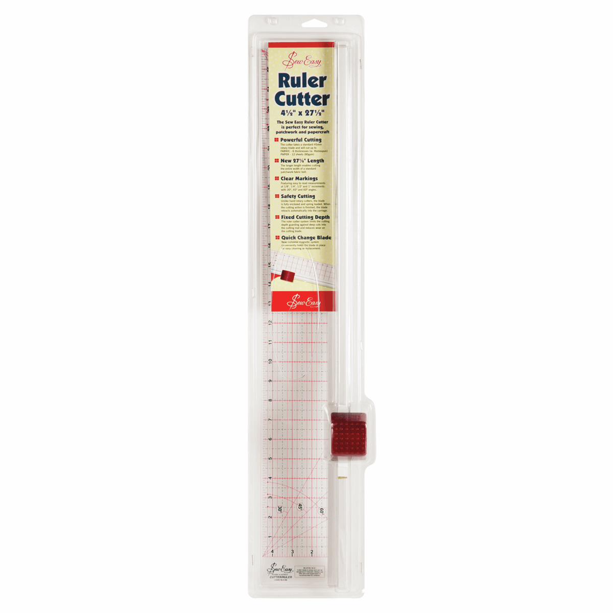 Rule Cutter: 4.5 x 27.5in by Sew Easy - MariesCrossStitch.co.uk