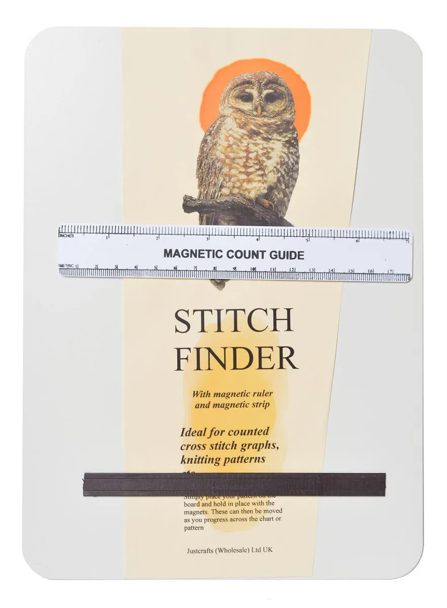 Magnetic board with Ruler and Magnet 28cm x 20cm - MariesCrossStitch.co.uk