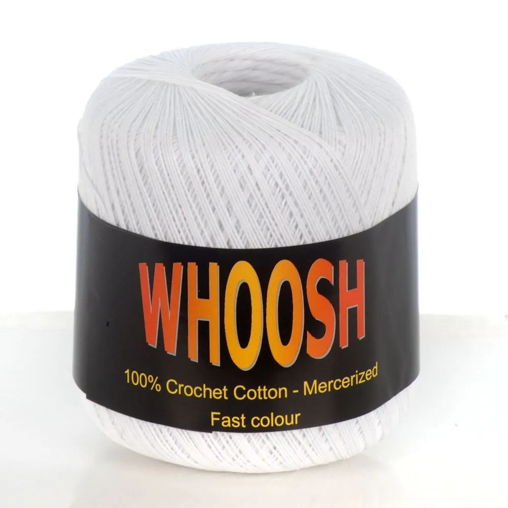 White 100% Cotton Crochet Yarn 60g by Whoosh - MariesCrossStitch.co.uk