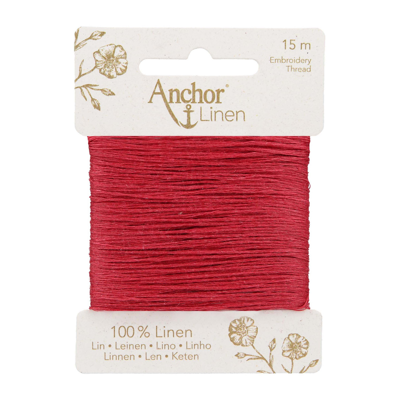 Linen Embroidery Thread 15m Raspberry - MariesCrossStitch.co.uk