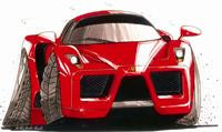 Ferrari Enzo Caricature Cross Stitch Kit | MariesCrossStitch.co.uk