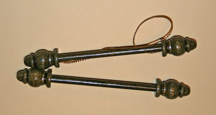 Wooden Bellpull ends 76mm | MariesCrossStitch.co.uk