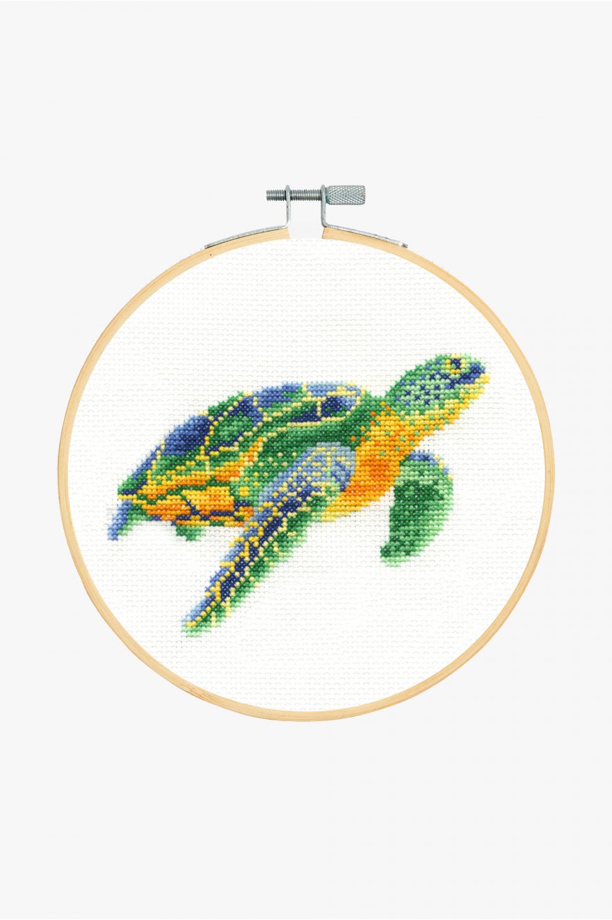 Swimming Tortoise Cross Stitch Kit by DMC - MariesCrossStitch.co.uk