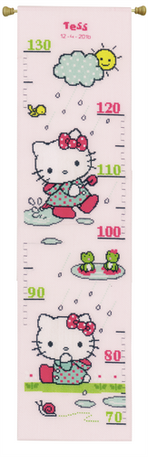 Hello Kitty: Rainy days Height Chart Counted Cross Stitch ...