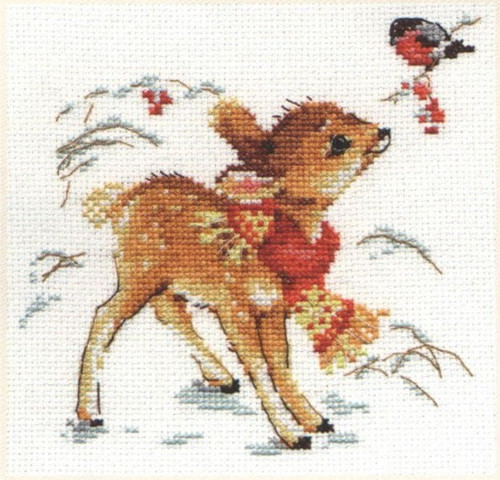 Little Deer Cross Stitch Kit by Alisa - MariesCrossStitch.co.uk