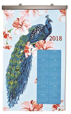 Peacock Calendar Craft Kit By Diamond Dotz - MariesCrossStitch.co.uk