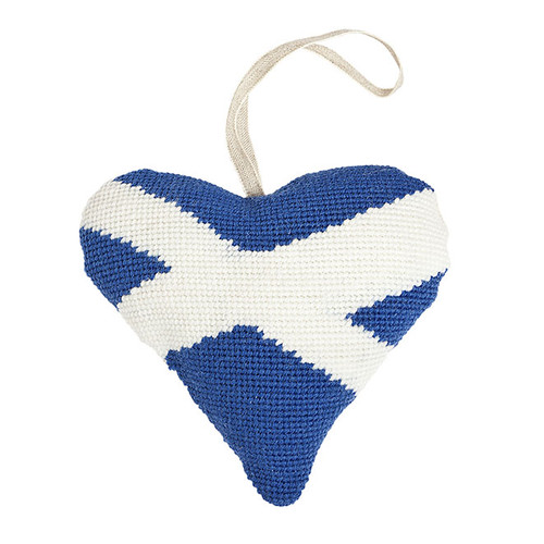 Scottish Saltire Lavender Heart Tapestry Kit by Cleopatra ...