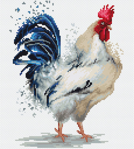 The Rooster Cross Stitch Kit By Luca S - MariesCrossStitch.co.uk