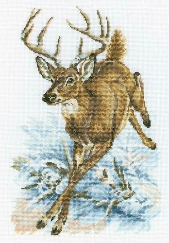 Forest Deer Counted Cross Stitch Kit by RTO - MariesCrossStitch.co.uk