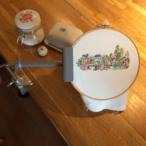 Silver Grey Lowery Floor stand Table clamp - MariesCrossStitch.co.uk
