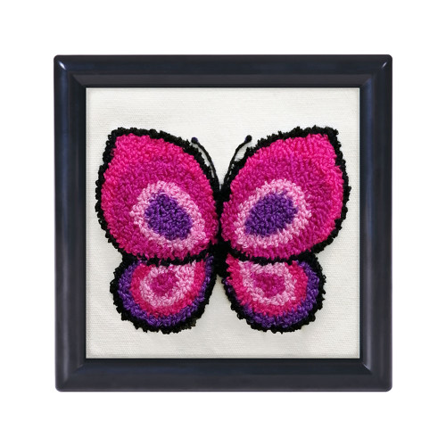 Pink Butterfly Punch Needle Kit by Needleart World - MariesCrossStitch ...