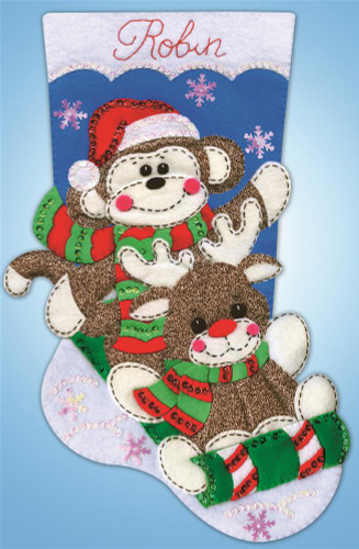 Sock Monkey Christmas Stocking Making Kit by Design Works ...