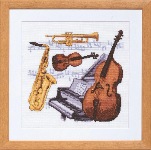 Musical Instruments Cross stitch Kit by Pako - MariesCrossStitch.co.uk