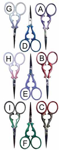 Coloured Pointed Scissors (Various colours) | MariesCrossStitch.co.uk