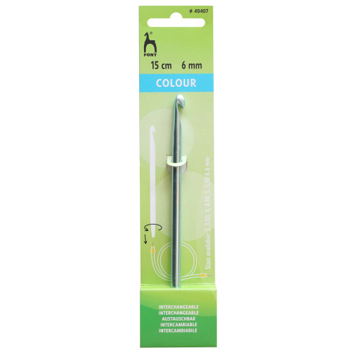 Crochet Hook: Interchangeable: Mid Blue: 15cm x 6.00mm by Pony ...