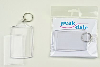 1 Key Fob Large Clear Plastic - MariesCrossStitch.co.uk