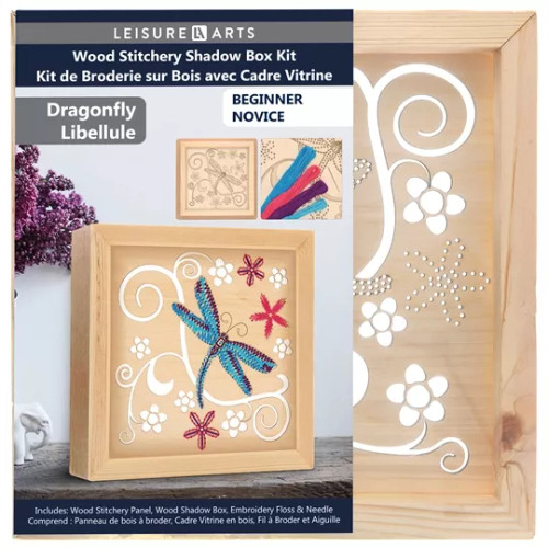Shadow Box Dragonfly Wood Stitchery Shadow Boxes Kit By Leisure Arts ...
