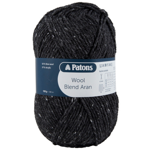 Wool Blend: Aran: 1 x 100g: Charcoal - MariesCrossStitch.co.uk