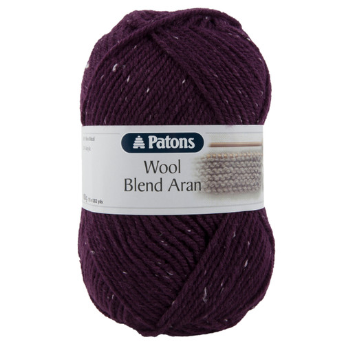 Wool Blend: Aran: 1 x 100g: Burgundy Tweed - MariesCrossStitch.co.uk