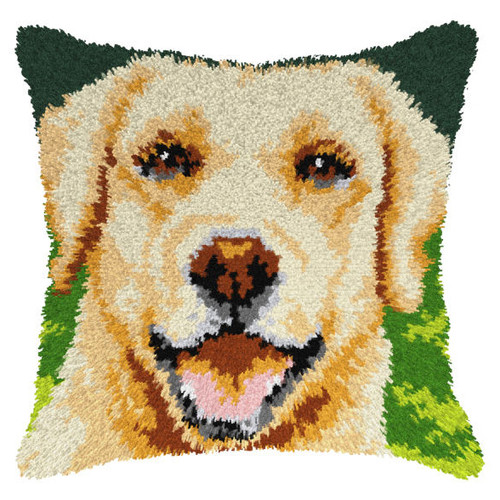 Labrador Latch Hook cushion Kit by Orchidea - MariesCrossStitch.co.uk