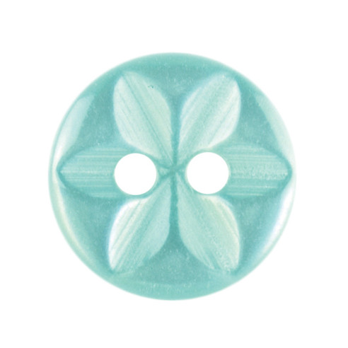 1 Button Light Green 11mm ABC Buttons - MariesCrossStitch.co.uk