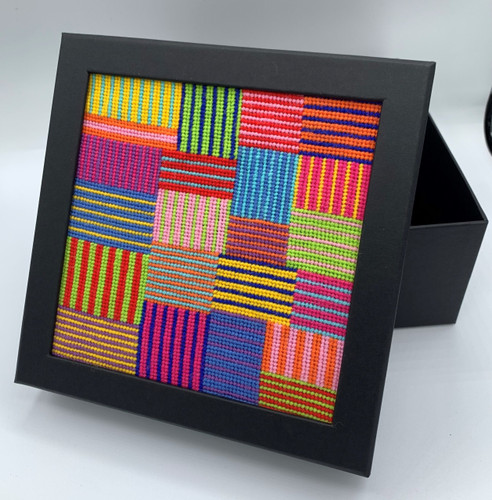 Rainbow Stripes special things Tapestry box in Black By Appletons ...