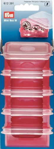 5 x Red Mini Storage Boxes by Prym - MariesCrossStitch.co.uk