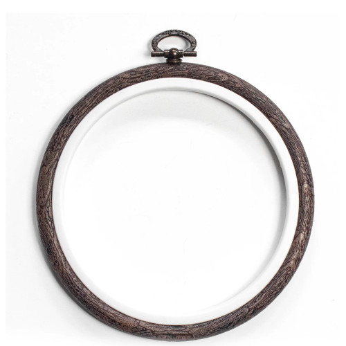 5 inch Brown Flexible Hoop by Nurge - MariesCrossStitch.co.uk