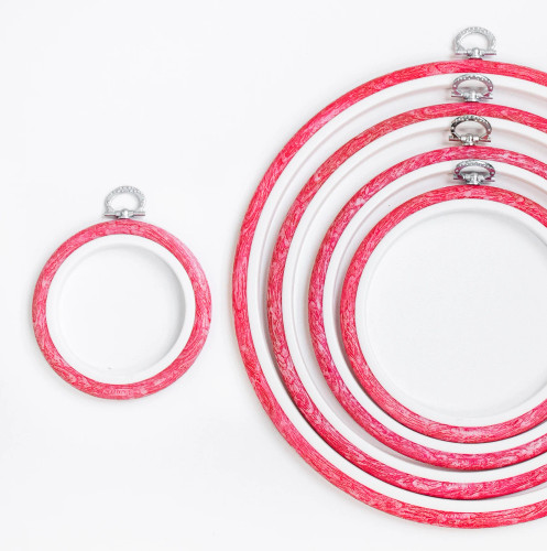 3 inch Red Flexible Hoop by Nurge - MariesCrossStitch.co.uk