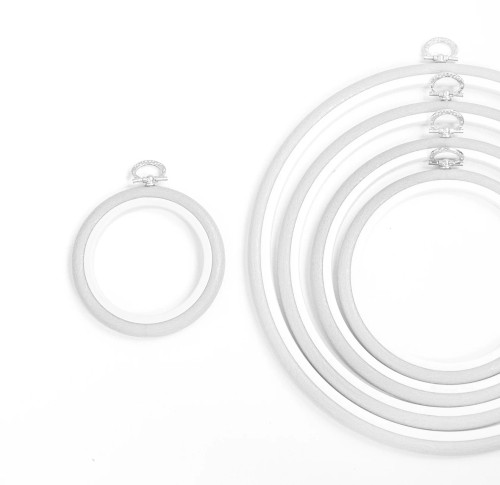 3 inch White Flexible Hoop by Nurge - MariesCrossStitch.co.uk